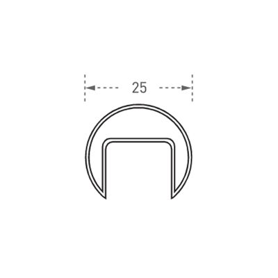 Buy 25mm Stainless Steel Glass Balustrade Round Slotted Top Rail Online